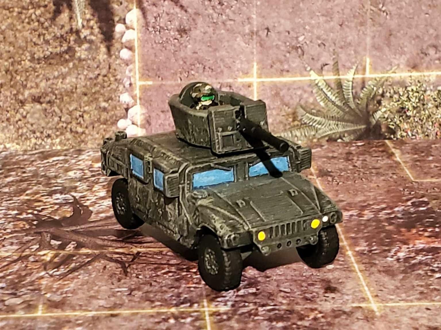 HMMWV US Frag Kit With 3 Turrets and 1 Hatch Vehicle 1/100 Scale, 3D ...