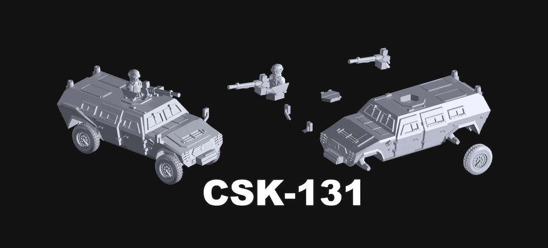 Chinese CSK-131 With Machine Gun Vehicle, 3D Resin Printed Near Modern ...