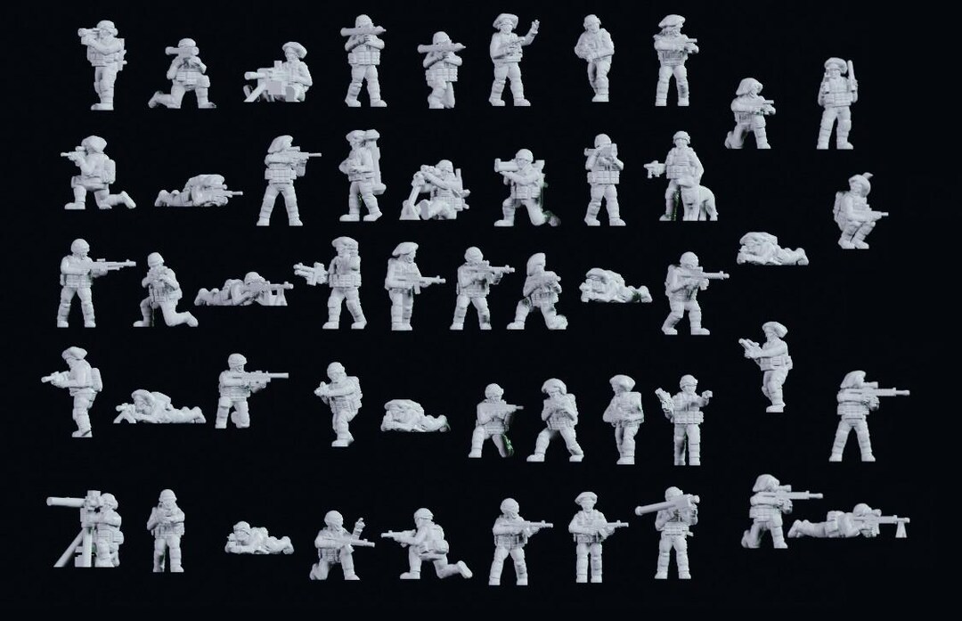 IDF Soldiers Miniatures 1/72 and 1/100 Scale Near Modern War Flames of ...