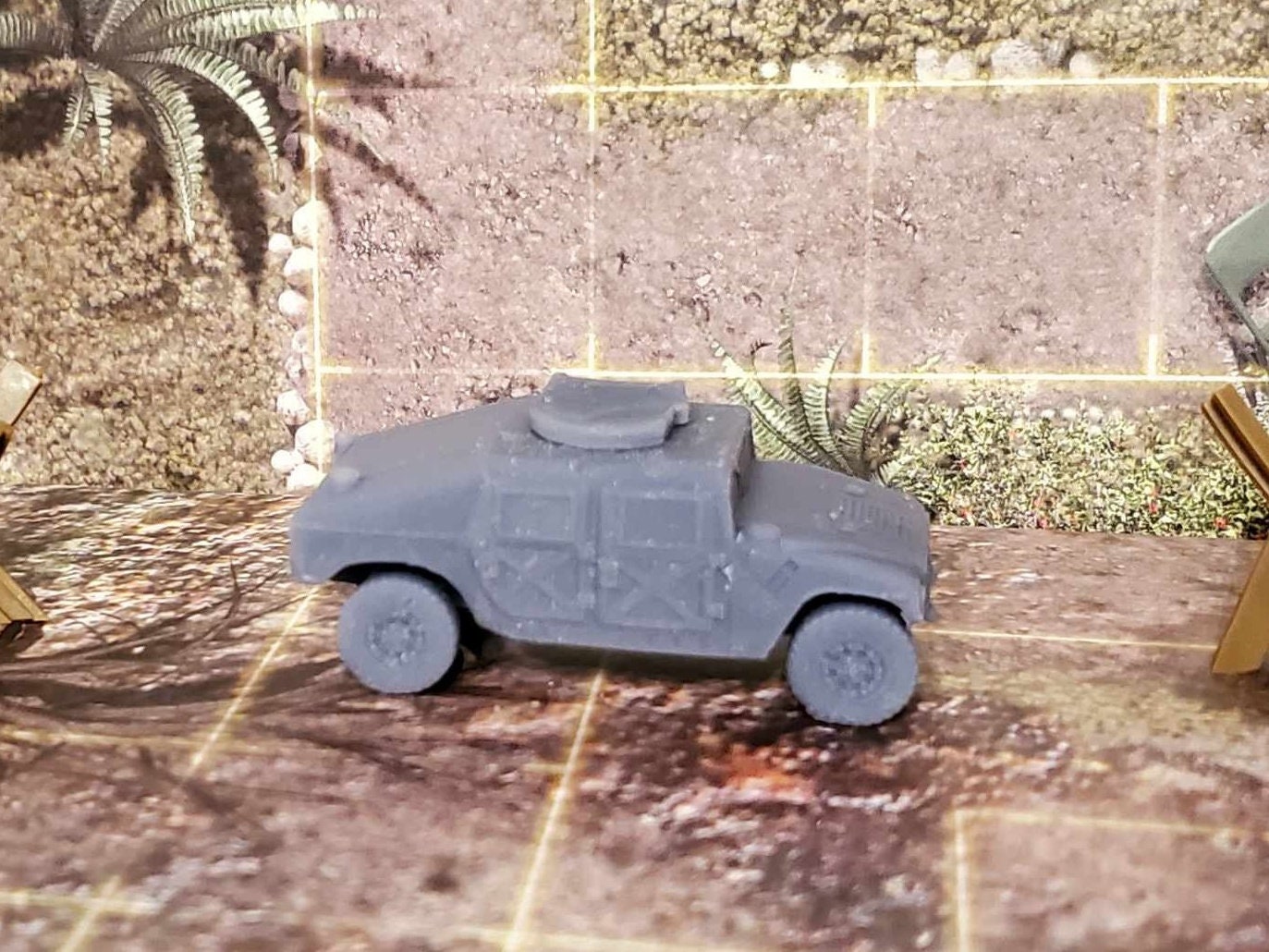 HMMWV US Light Skin With 3 Turrets and 1 Hatch Vehicle, 3D Resin ...