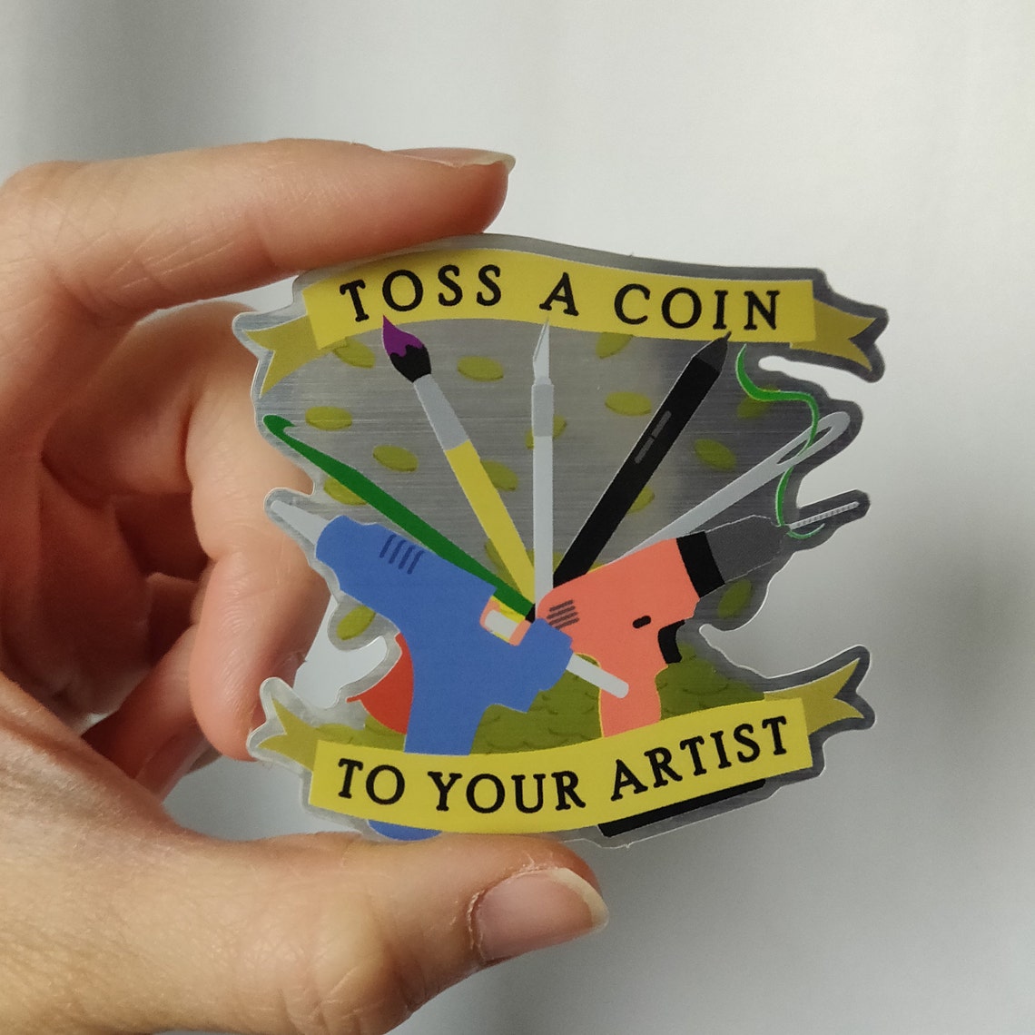 Toss a Coin to Your Artist Sticker - Etsy