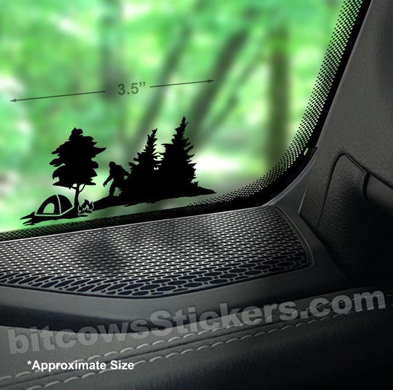 Peeking Bigfoot Windshield Decal Big Foot Sticker Sasquatch - Etsy