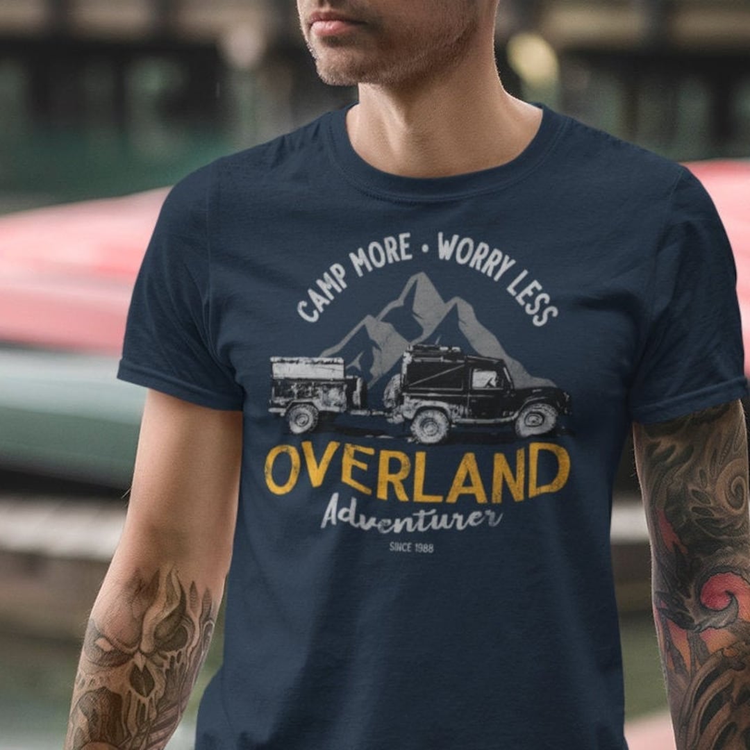 Camp More Worry Less Explore Overland Adventure Vintage Men's Tri-blend ...