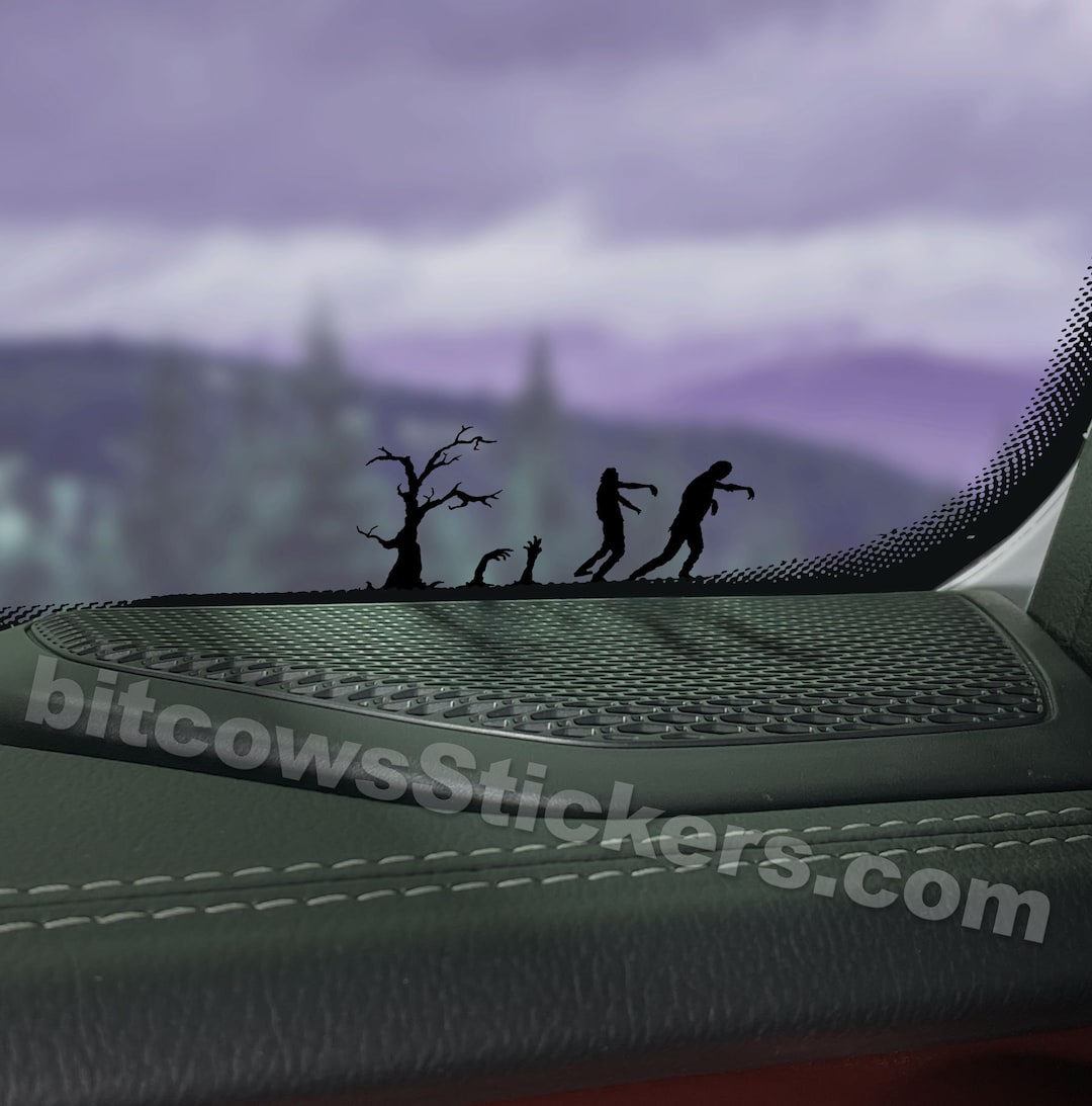 Zombie Windshield Decal 4x4 Big Walking Dead Zombie Sticker Easter Egg ...