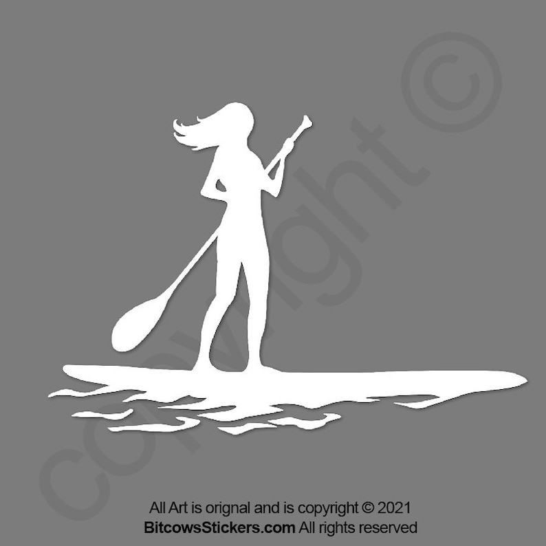 Paddleboard Water Sport Vinyl Decal, Window Bumper Sticker - Etsy