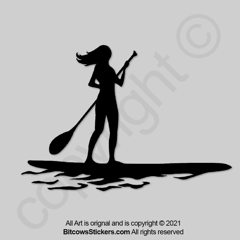 Paddleboard Water Sport Vinyl Decal, Window Bumper Sticker - Etsy