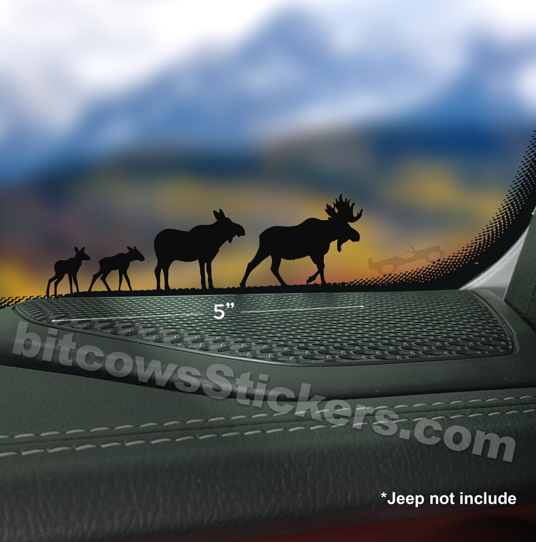 Moose Family Windshield Window Decal Sticker Easter Egg - Etsy