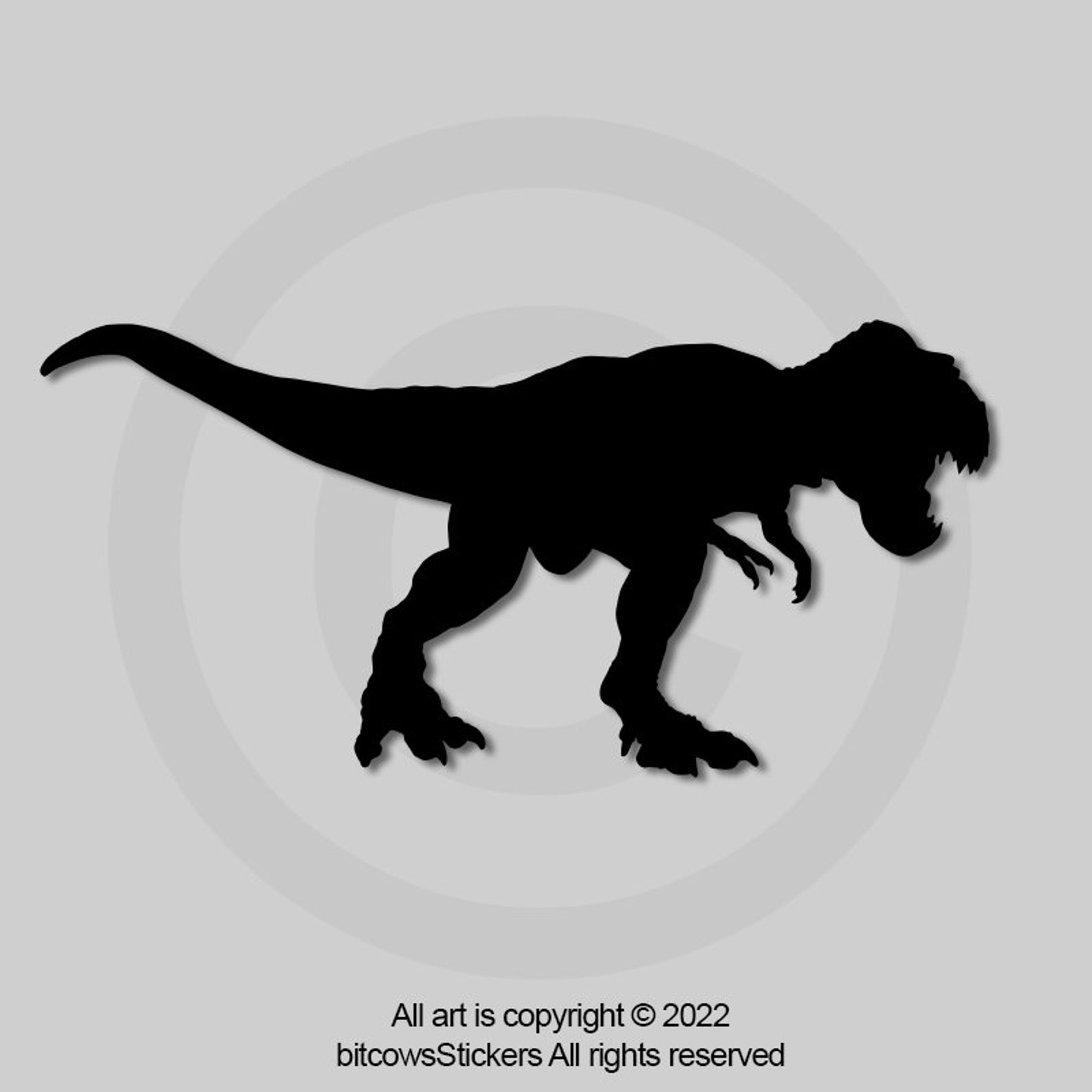 Tyrannosaurus Rex Windshield Chase Decal Wrangler Sticker - Etsy