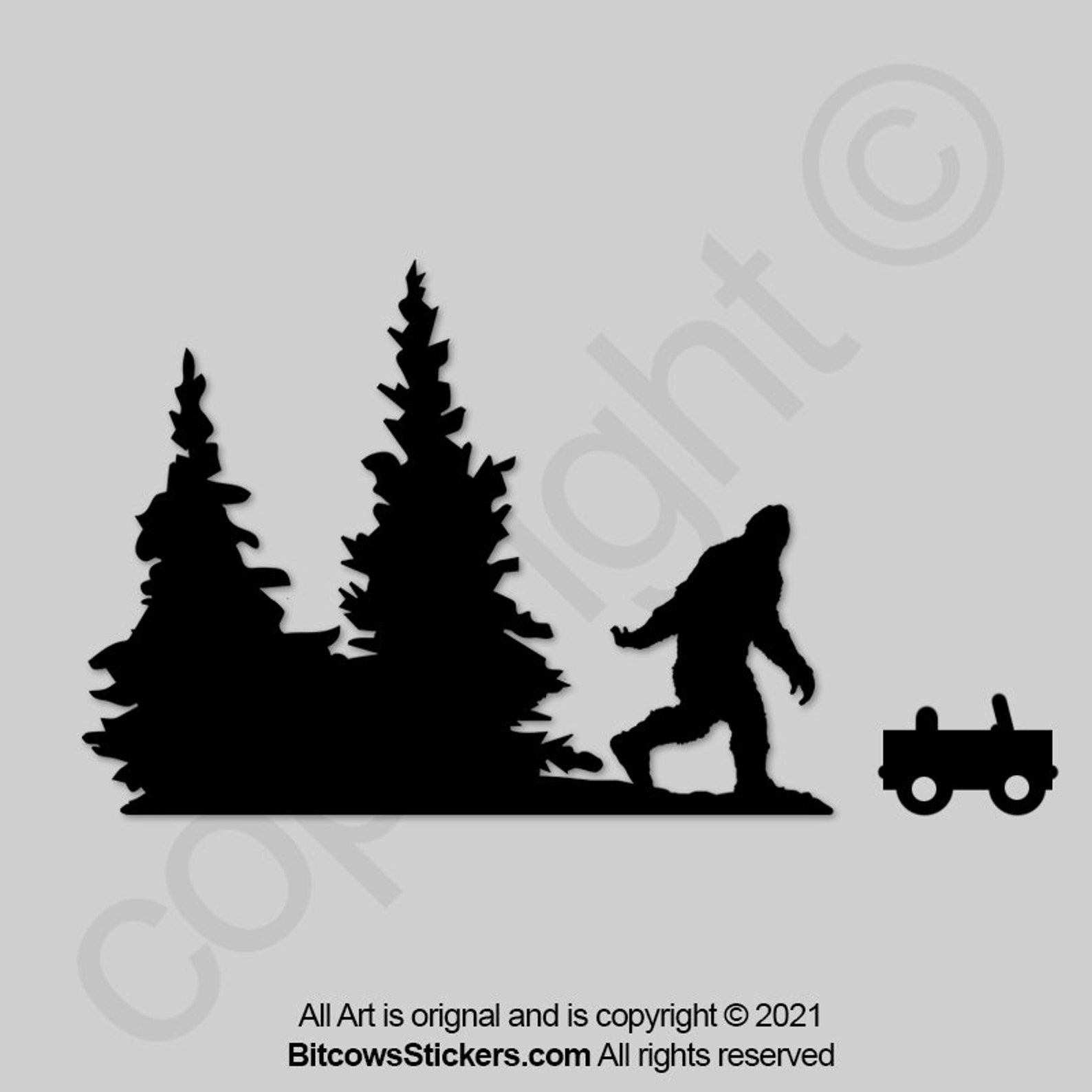 Bigfoot Windshield Decal Wrangler Big Foot Sticker Sasquatch - Etsy