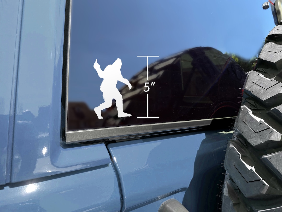 Bigfoot Middle Finger, Sasquatch, Yeti, Walking Vinyl Decal, Window ...