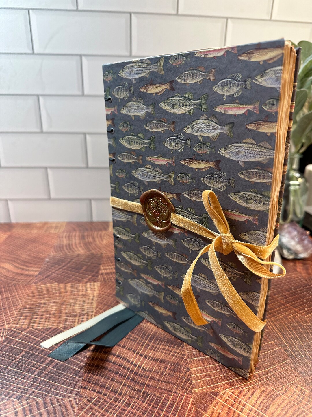 Journal: Fisherman's, Fish Story, Handmade, Hardcover, Junk, Bojo ...