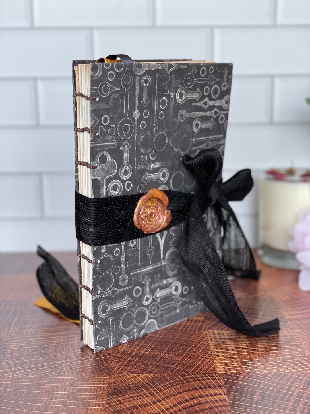 Journal Skeleton Key Themed Handmade, Hardcover, Junk, Bojo, Bullet ...