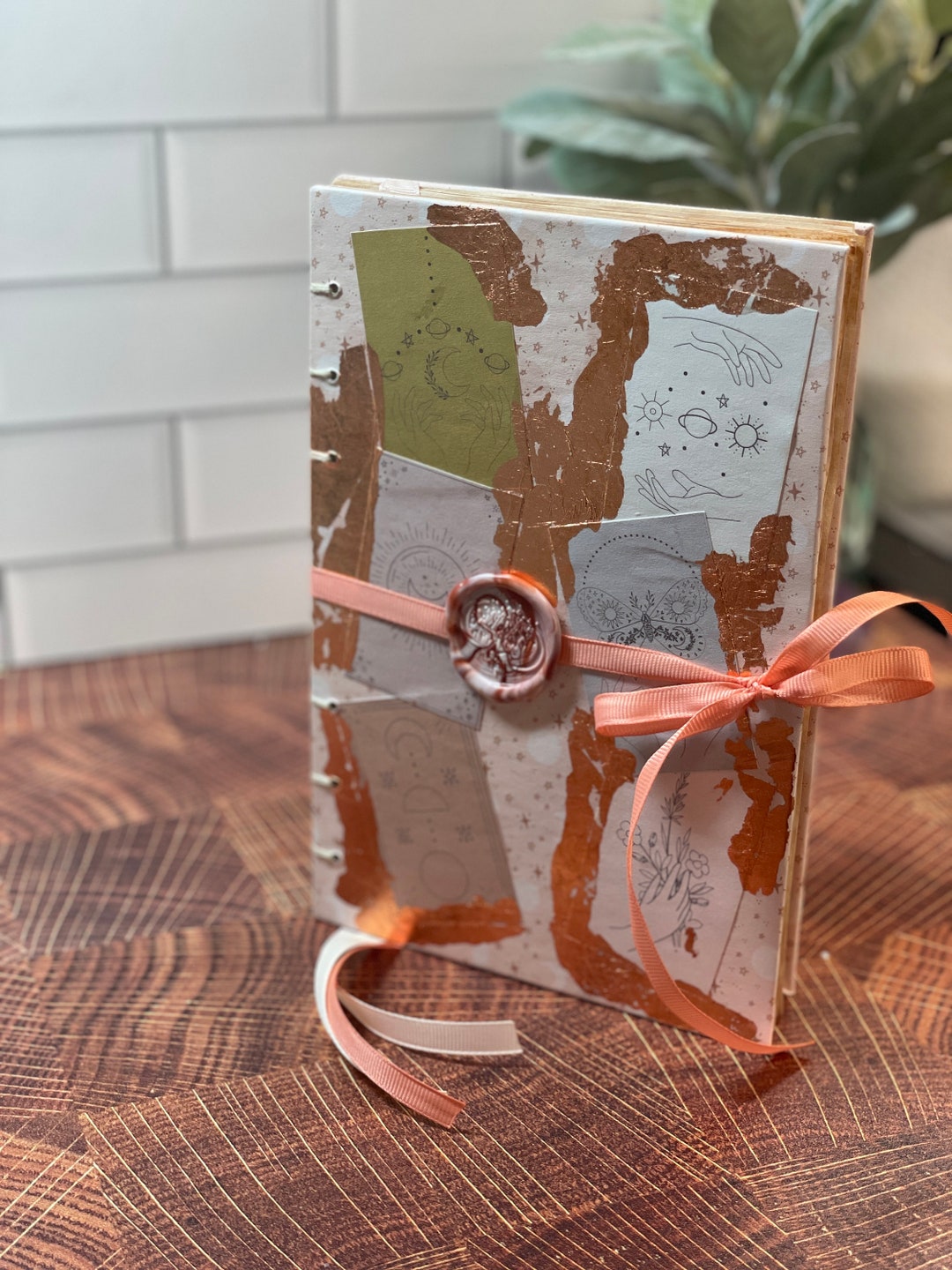 Journal: Magical Tarot Copper Leaf Handmade Hardcover, Junk, Bojo ...