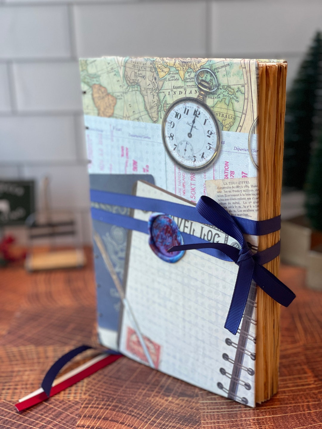 Journal: Passport Watch Themed Handmade, Hardcover, Junk, Bojo, Bullet ...