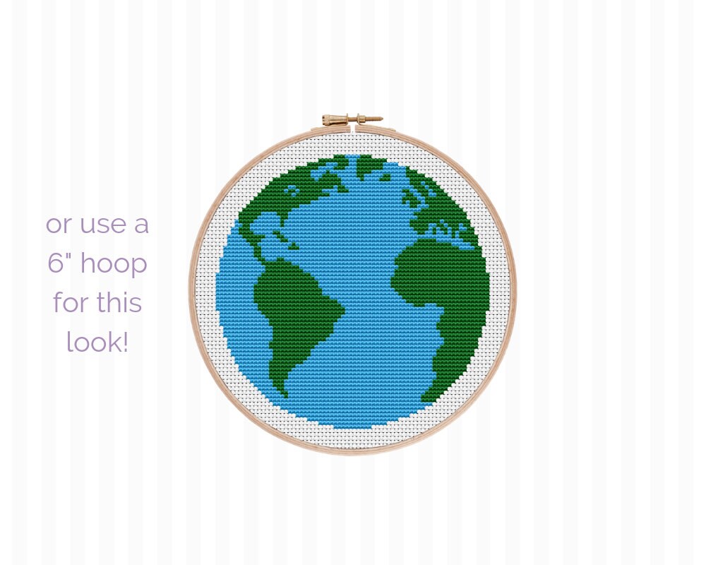 Earth Day Cross Stitch Pattern - This Beautiful, Modern Needlepoint ...