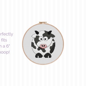 Cow Cross Stitch Pattern - This Cute Cow Embroidery Pattern is the ...