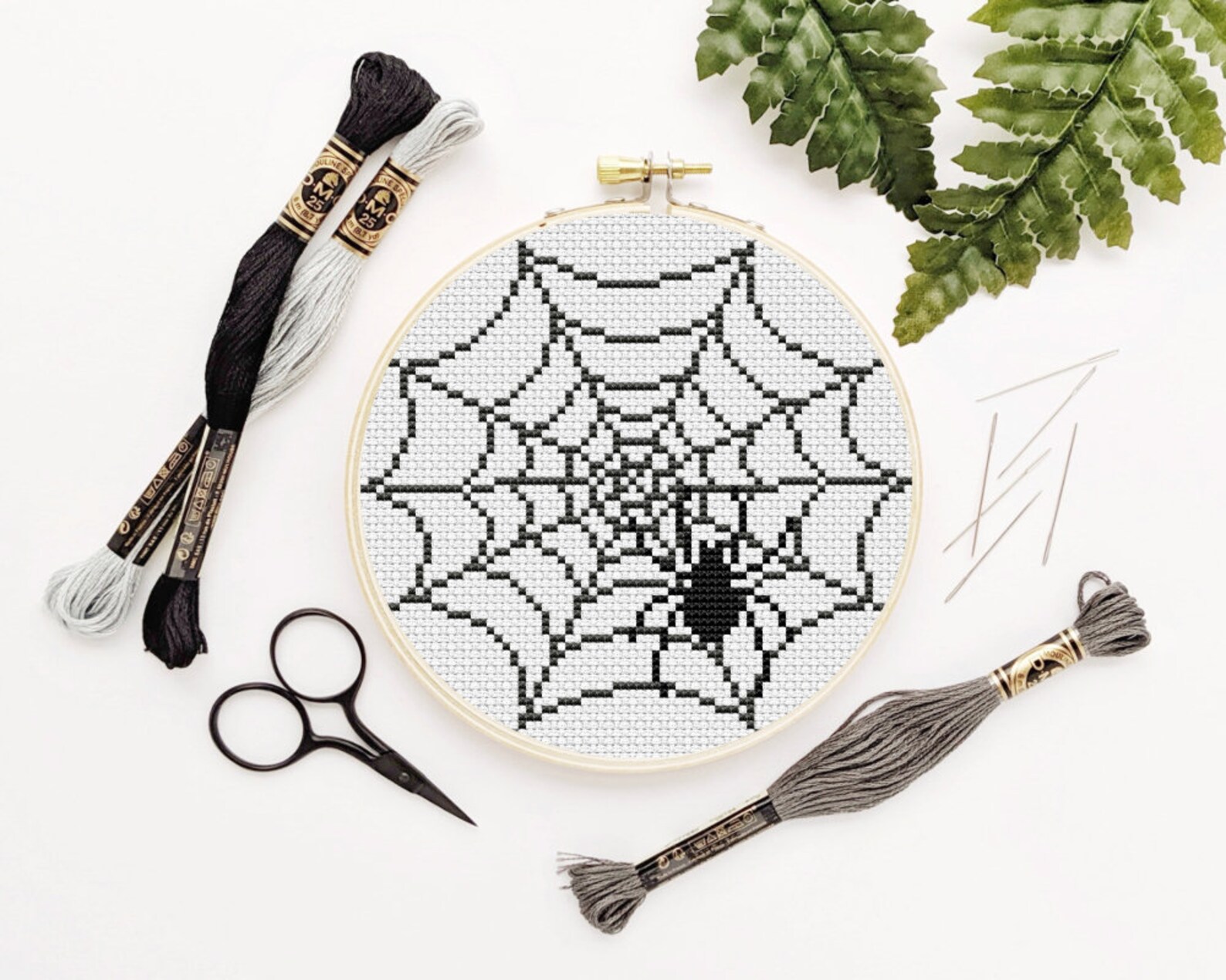 Halloween Cross Stitch Pattern Spider Web Cross Stitch Pattern - Etsy
