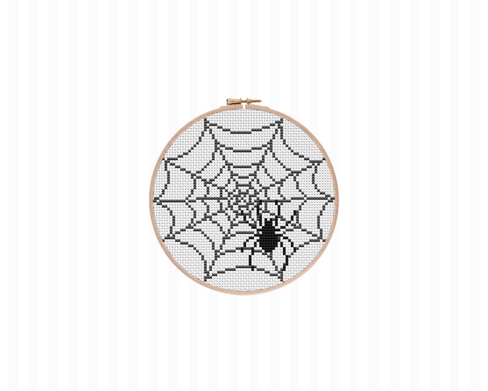 Spiderweb Cross Stitch Pattern Halloween Cross Stitch Pattern | Etsy