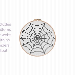 Spiderweb Cross Stitch Pattern Halloween Cross Stitch Pattern Cobweb ...