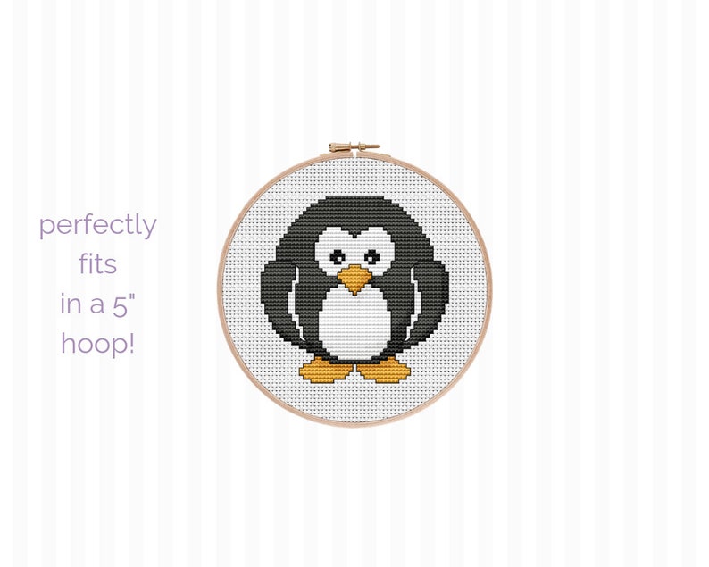 Cool Cross Stitch Penguin This Cute Little Penguin Cross - Etsy