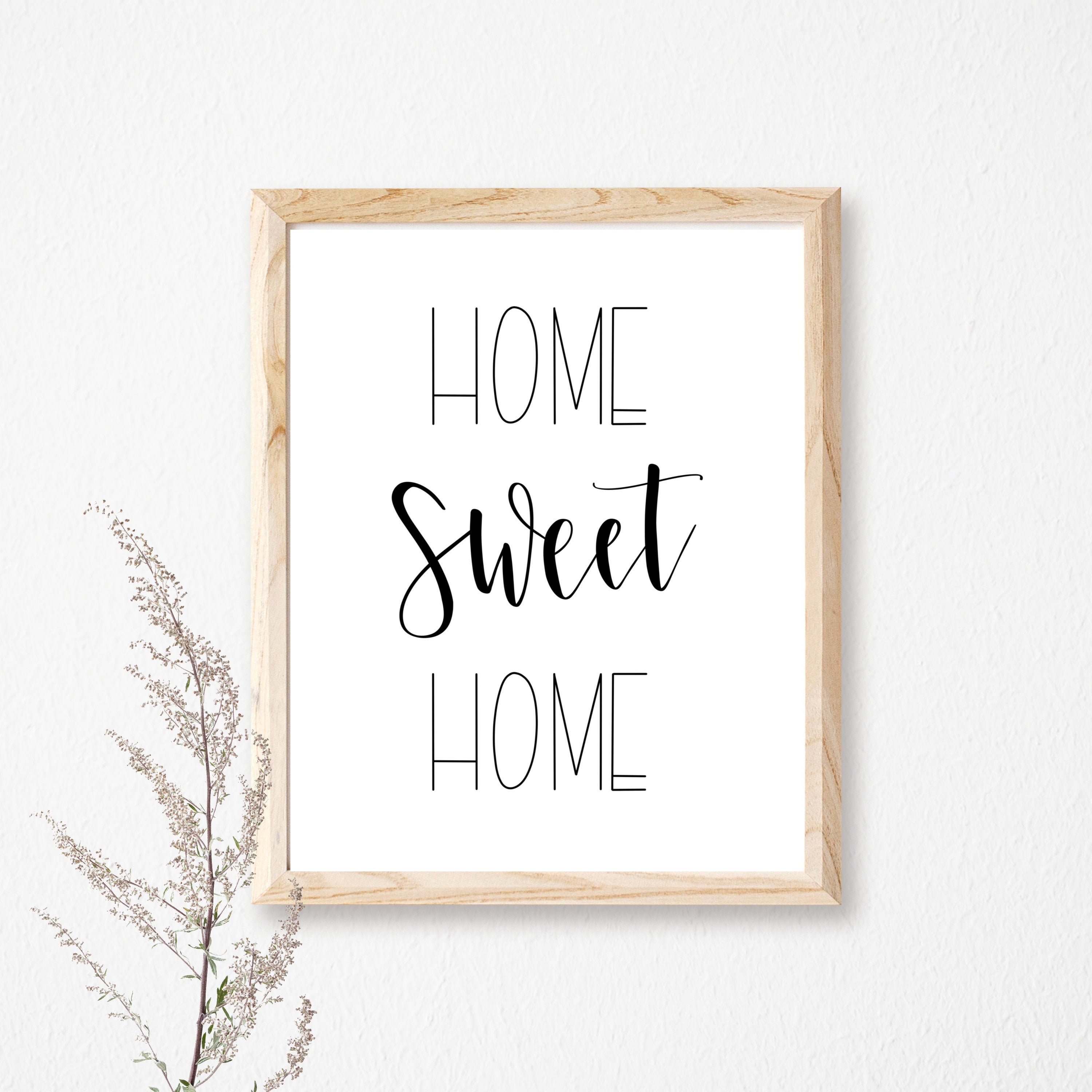 Home Sweet Home Printable Quote Simple Home Decor Printable - Etsy