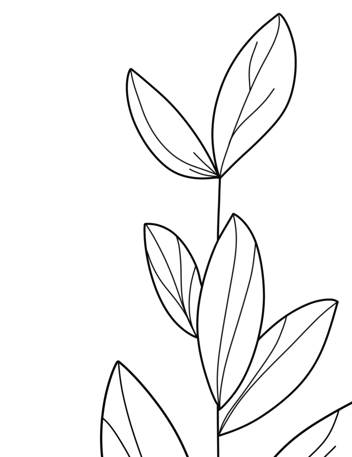 Botanical Print Set Printable Greenery Drawings Botanical - Etsy