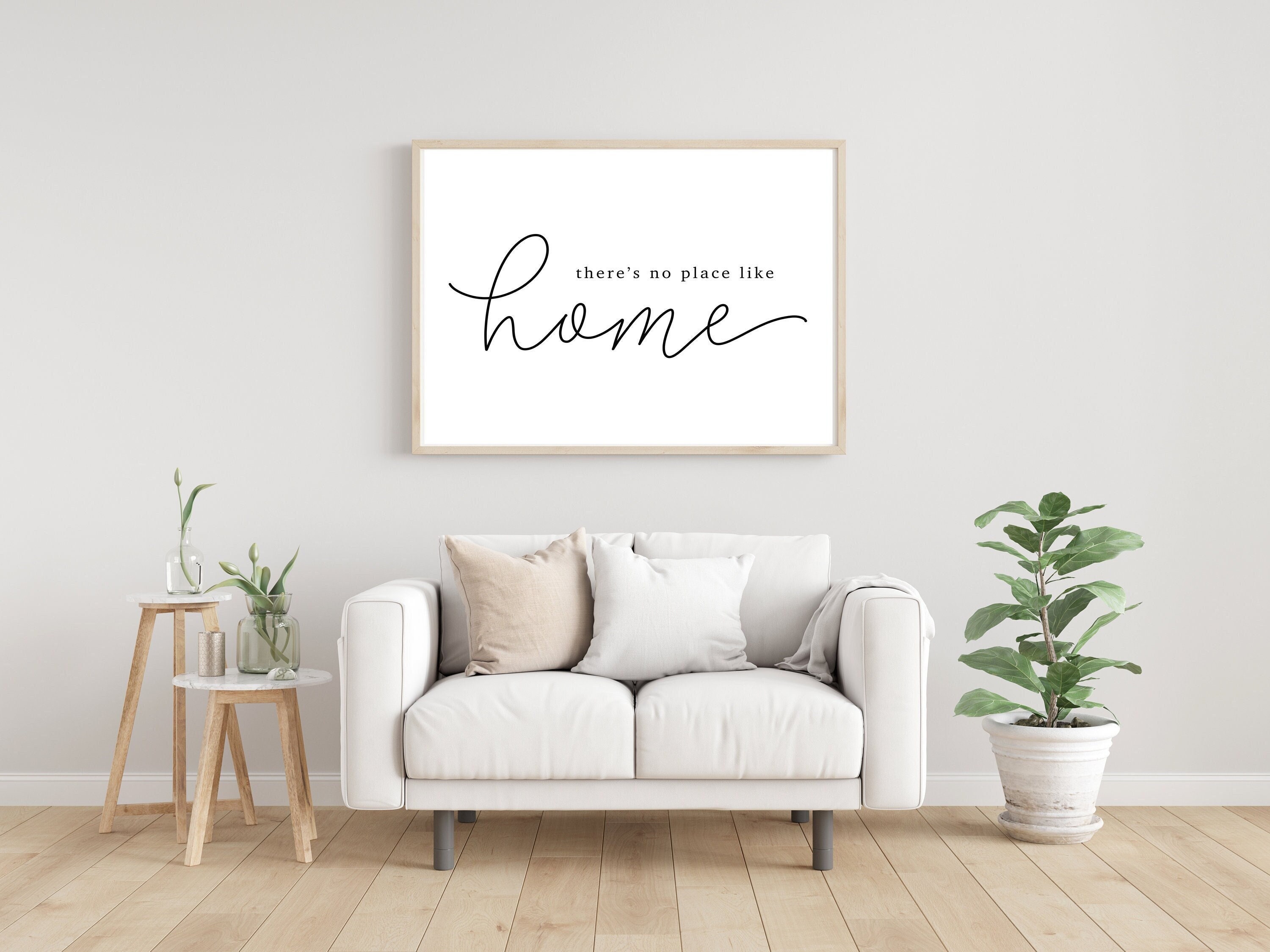 There's No Place Like Home Sign, Entryway Wall Decor, Digital Sign ...