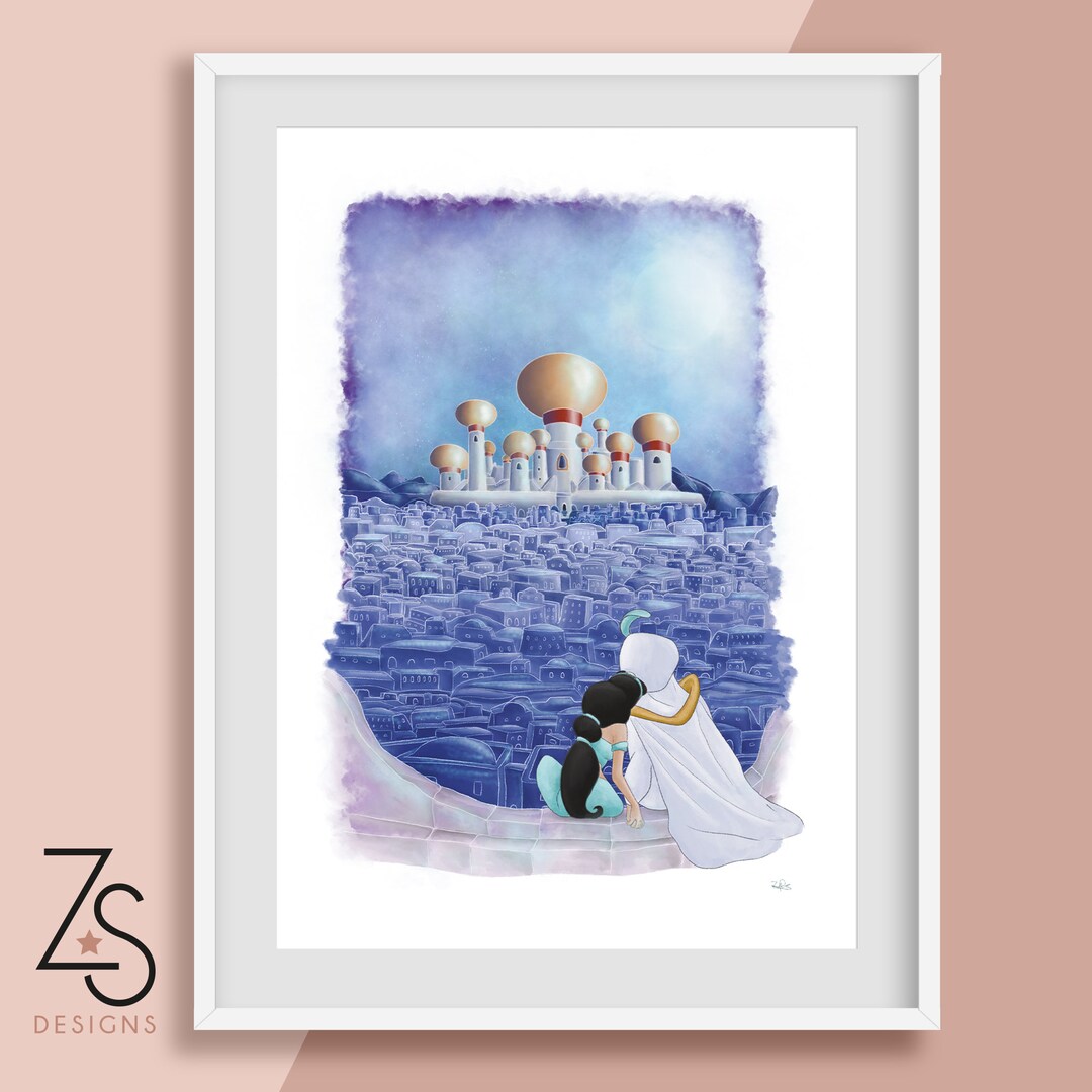 Disney - Aladdin Agrabah - Illustration Print - A5 A4 A3 - Etsy