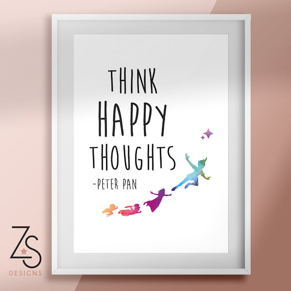 Think Happy Thoughts - Etsy