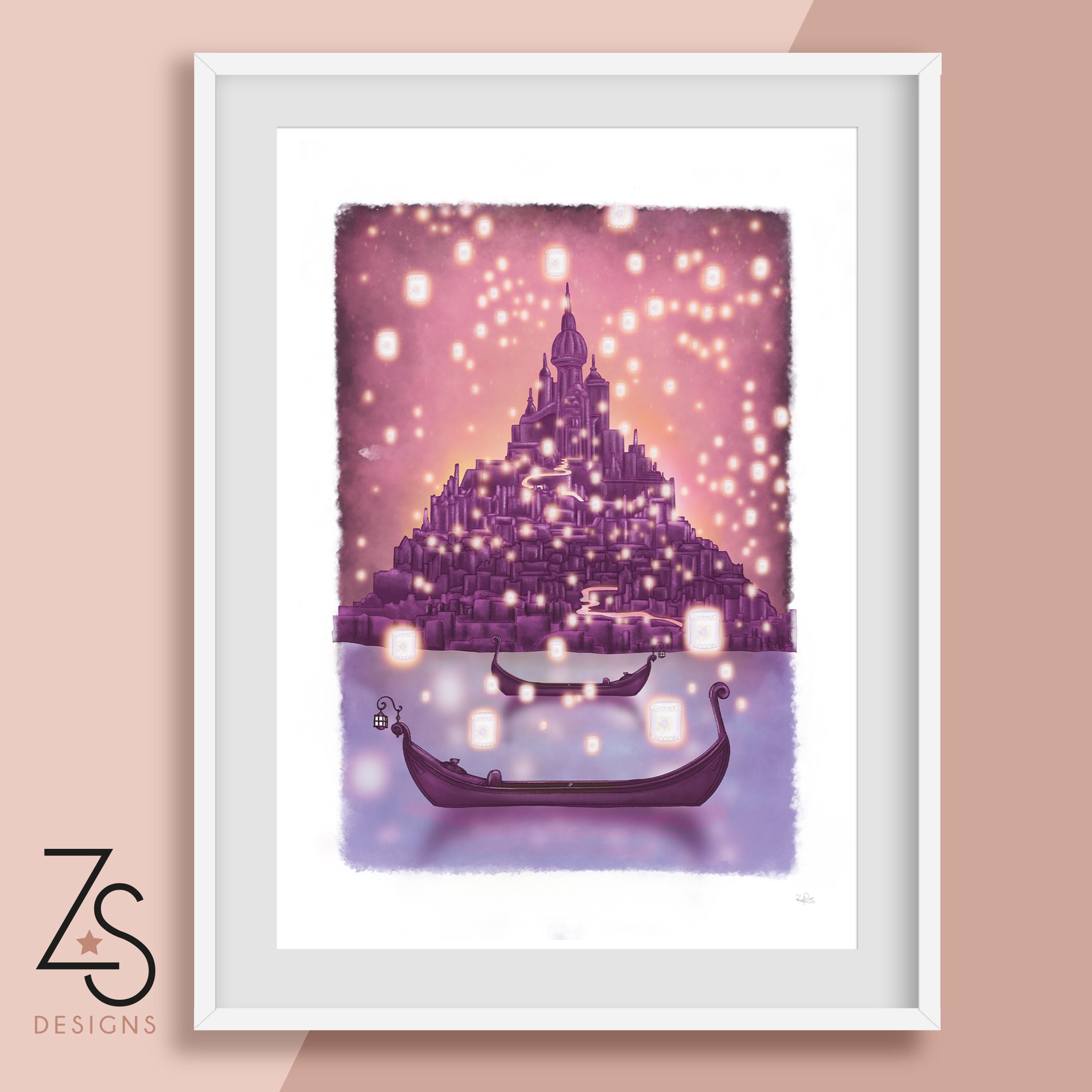 Tangled Lanterns Castle Scene