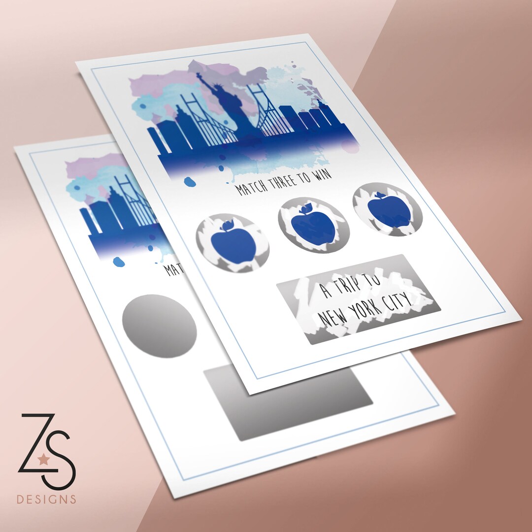 New York City NYC - Fun Scratch Reveal Holiday Cards A6 'scratch Card ...