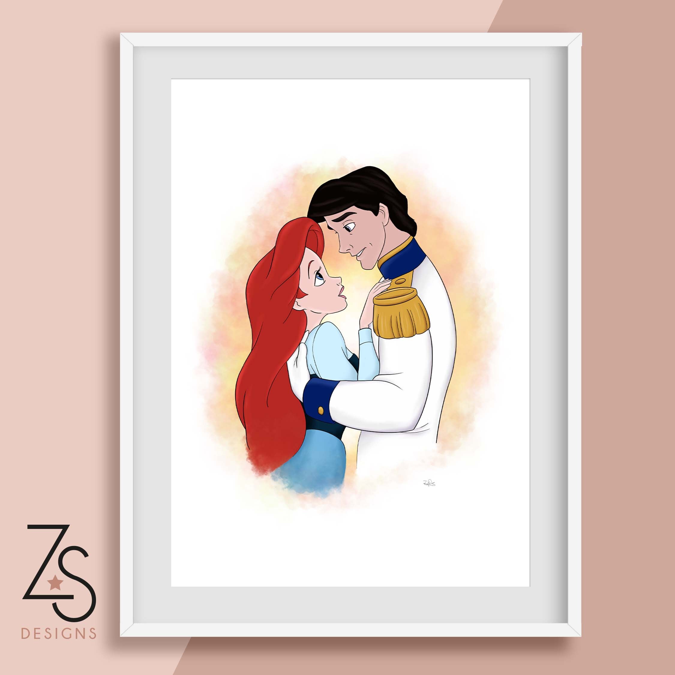 How To Draw Ariel And Eric