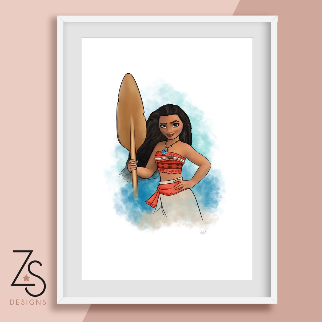 Disney Moana Illustration Print - A5 A4 or A3 - Etsy