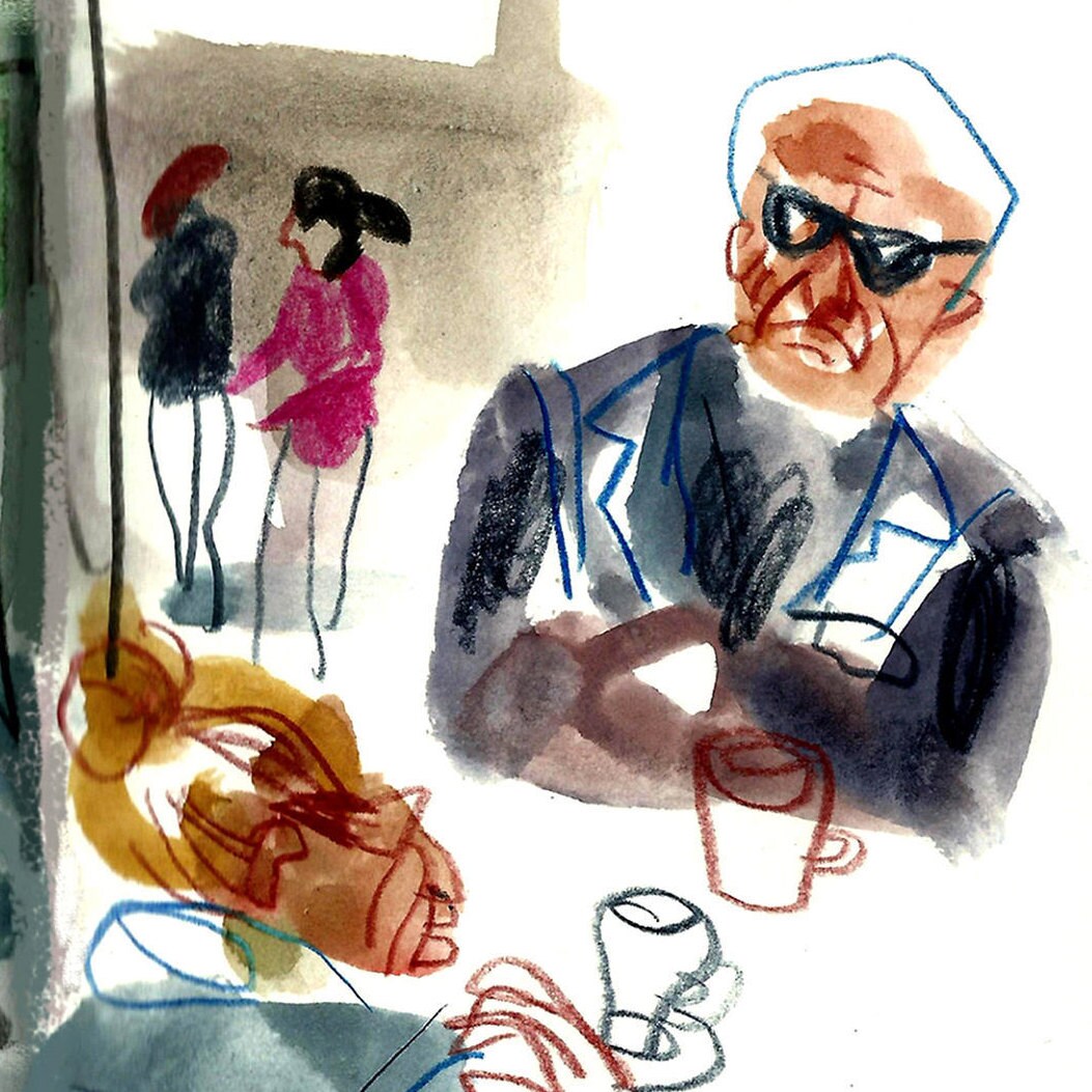 Coffee Shop Poster, People Portrait, Street Scene, Home Decor, Wall Art ...