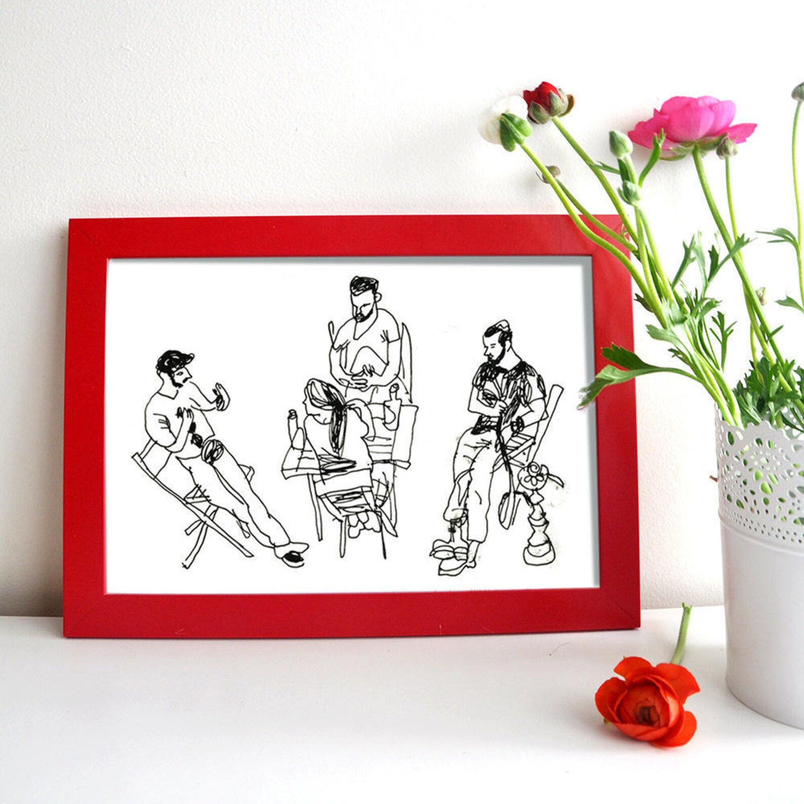 People Poster People Portrait People Sketch Home Decor - Etsy