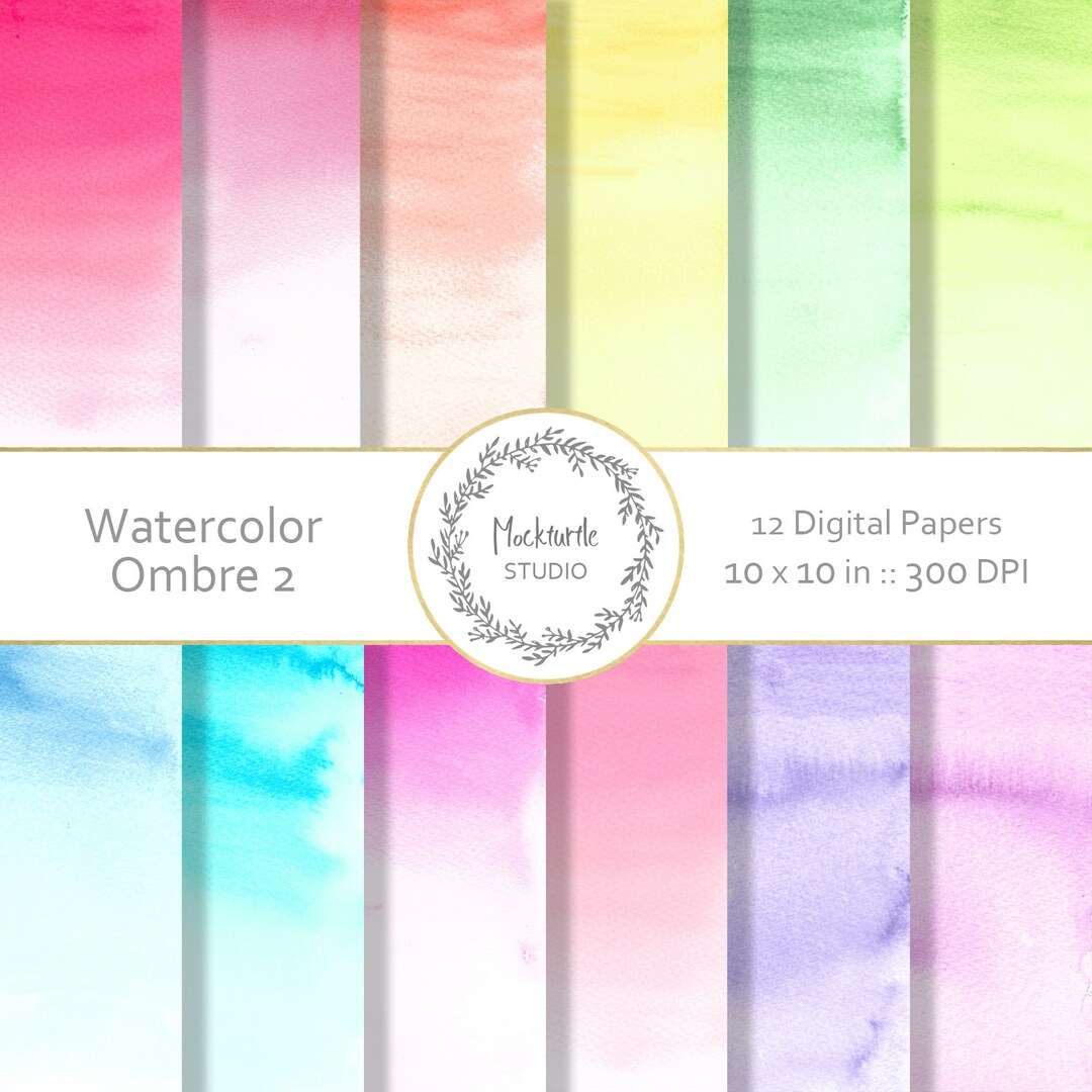 Watercolor Digital Paper - Watercolor Clipart - Scrapbook Paper ...