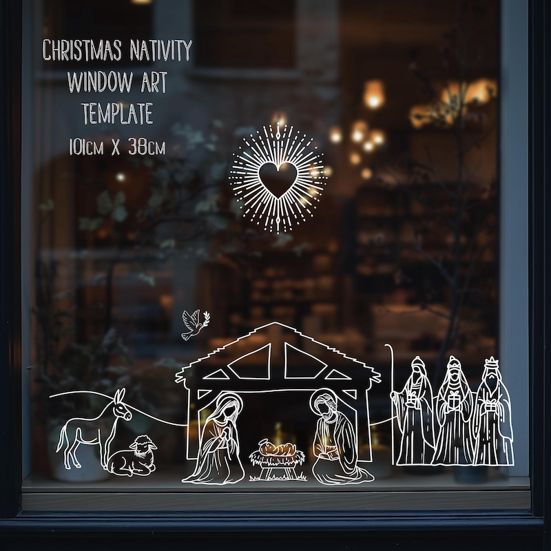 Nativity Window Template - Etsy
