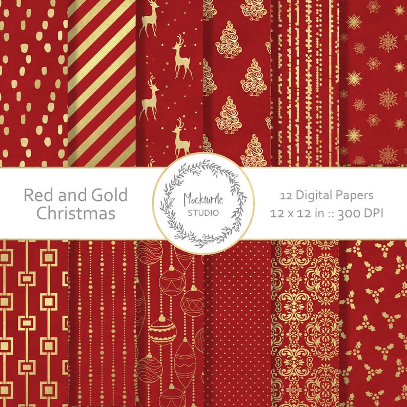 Christmas Digital Paper - Christmas Clipart - Scrapbook Paper ...