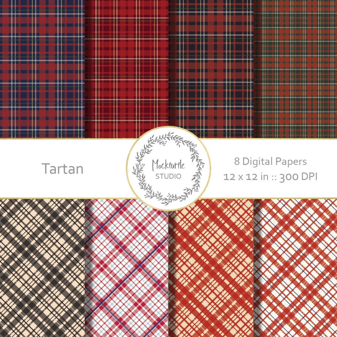 Plaid Digital Paper - Plaid Clipart - Tartan Clip Art - Tartan Digital ...