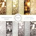 Bokeh Digital Paper Bokeh Clipart Scrapbook Paper Gold and Silver Bokeh ...