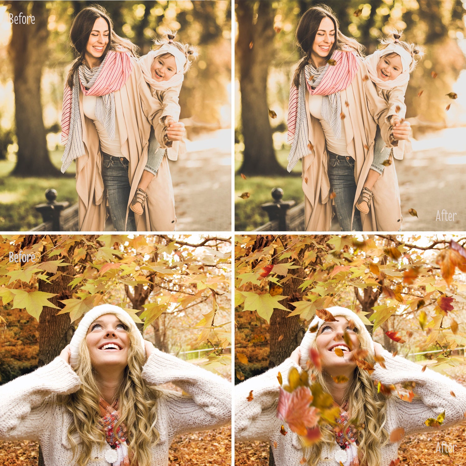 40 Autumn Leaves Overlays Falling Leaves Photoshop - Etsy UK