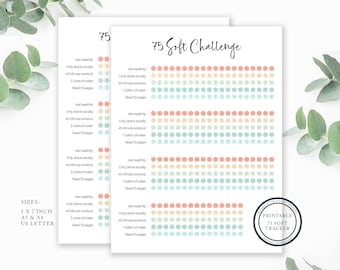 75 Soft Challenge Printable Tracker - Etsy
