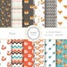 Fox Digital Paper Woodland Clipart Scrapbook Paper Fox - Etsy