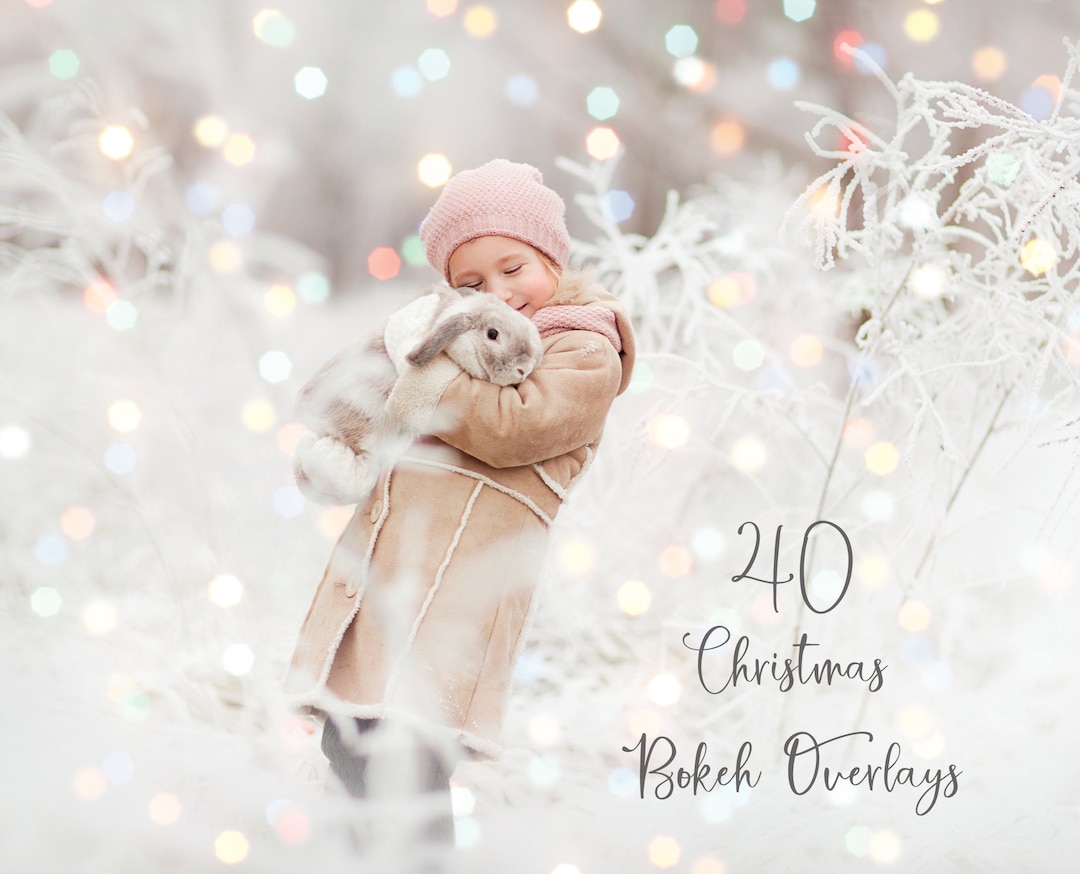 40 Christmas Bokeh Photo Overlays - Winter Scene - Holiday Sparkle ...