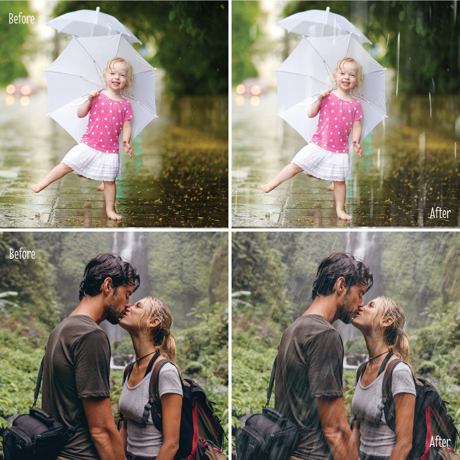 25 Rain Overlays Falling Raindrops Weather Overlays - Etsy