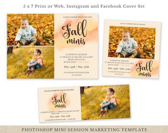 Fall Mini Session Template Autumn Photography Marketing - Etsy