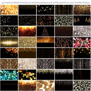 Christmas Mega Bundle - 40 Christmas Bokeh Photo Overlays - 40 Snow Photo Overlays - 15 ...