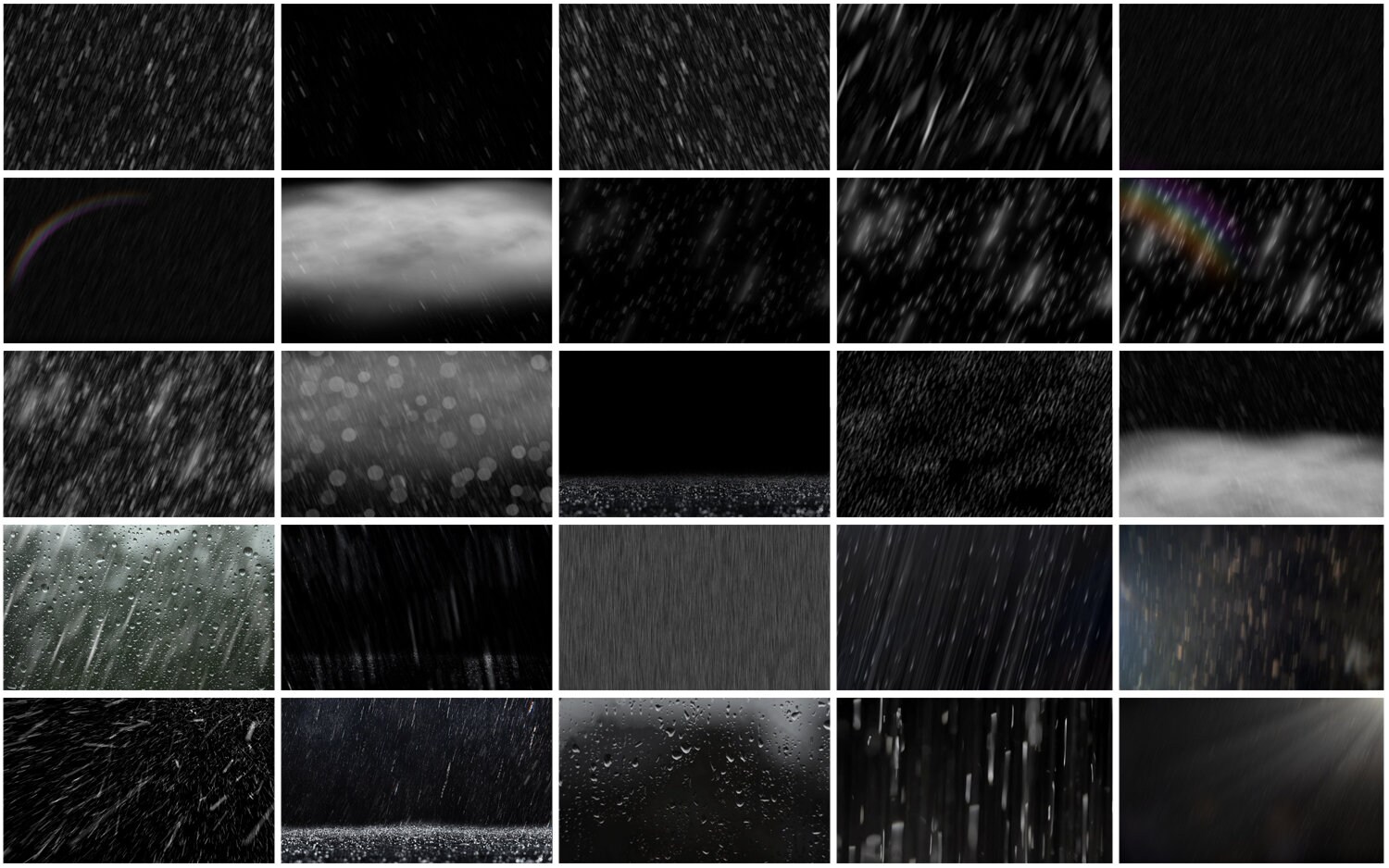 25 Rain Overlays Falling Raindrops Weather Overlays | Etsy UK