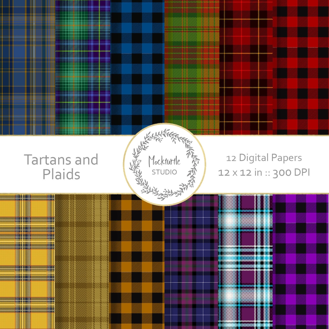 Plaid Digital Paper - Plaid Clipart - Plaid Clip Art - Tartan Digital ...