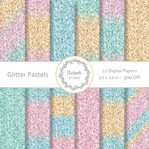 Glitter Digital Paper Glitter Clipart Scrapbook Paper | Etsy